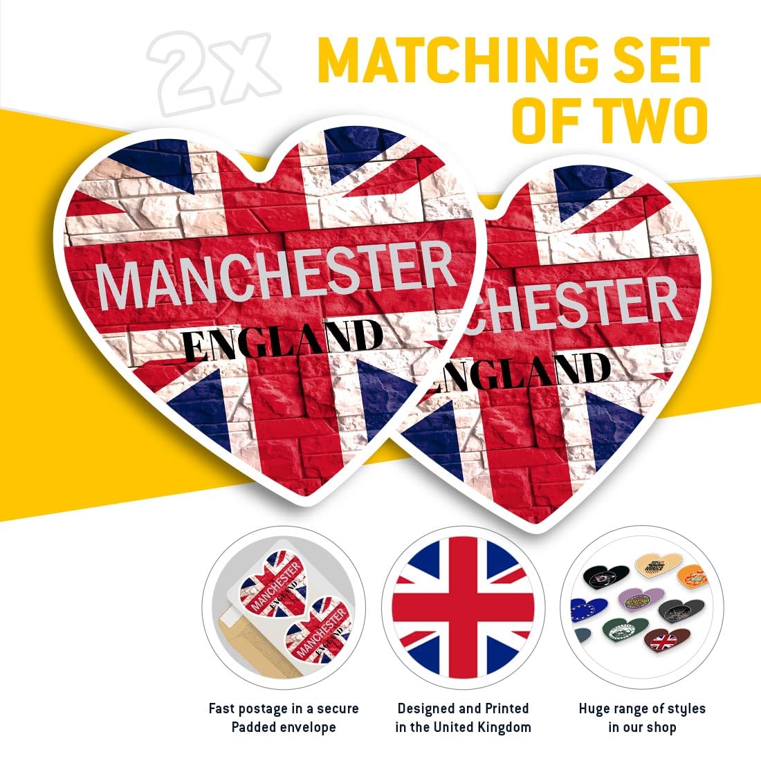 Manchester England Flag Heart Manchester United Flag (3x5ft) One Love