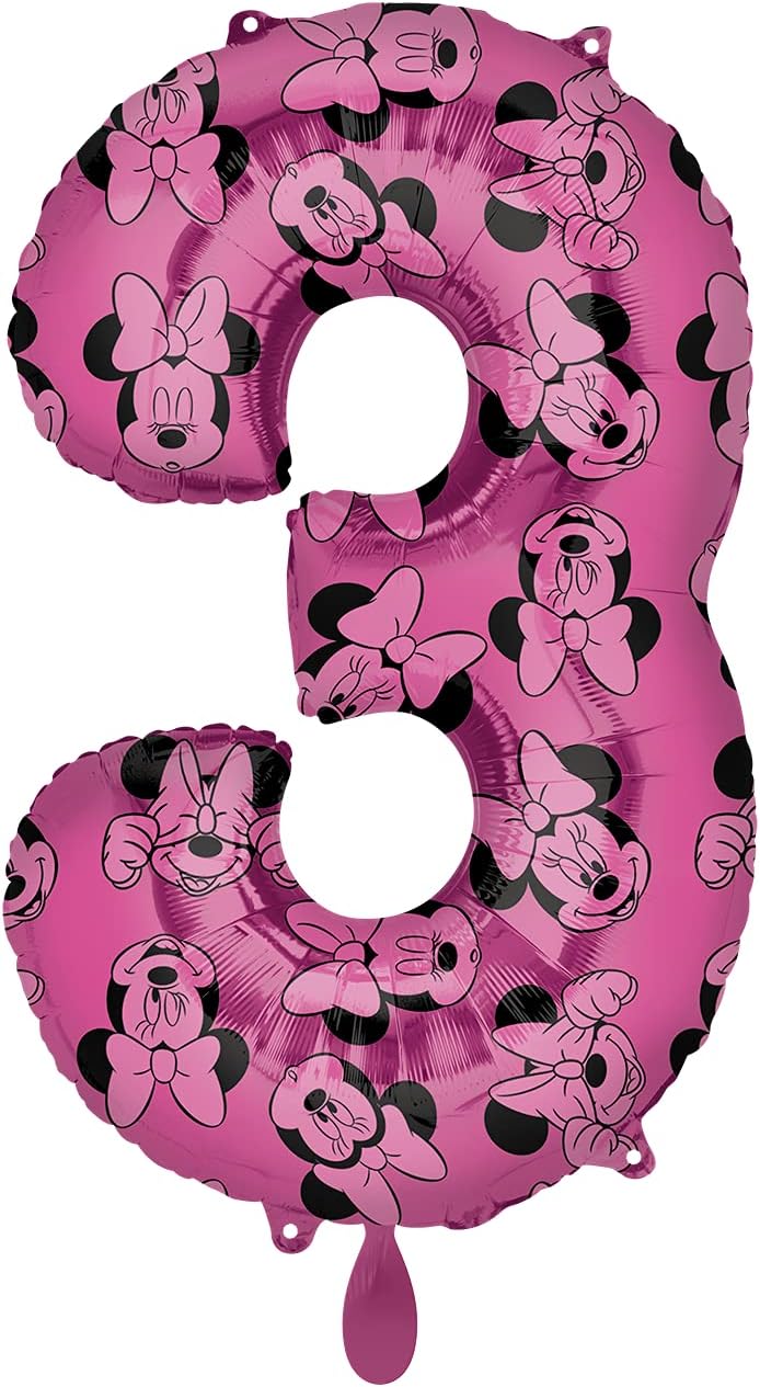Amazon.com: Minnie Mouse 3rd #3 Third Pink and Black Birthday Forever ...