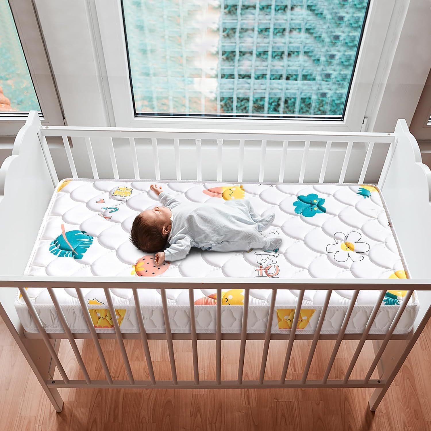 Snapklik.com : Crib And Toddler Mattress - 52 X 27.6 X 5 - Breathable ...
