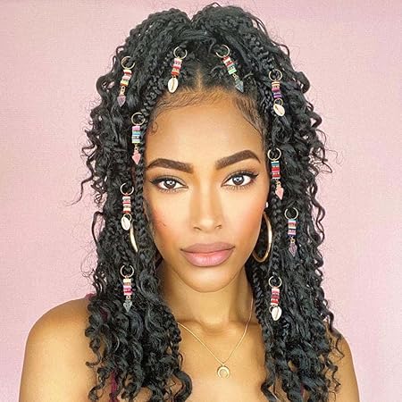 Amazon.com : Formery Cowrie Shell Braid Hair Jewels Gold Pearl ...