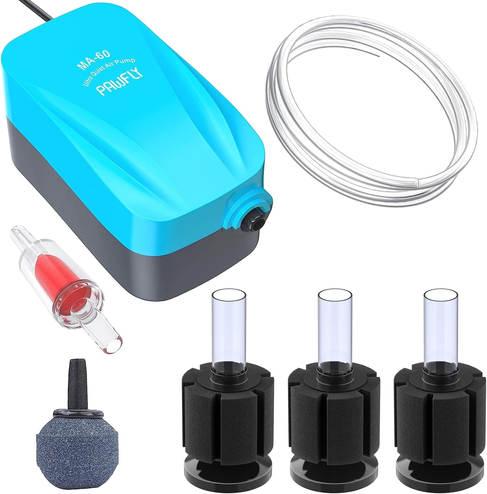 Amazon.com : Pawfly Aquarium Air Pump with Nano Bio Sponge Filter Kit ...
