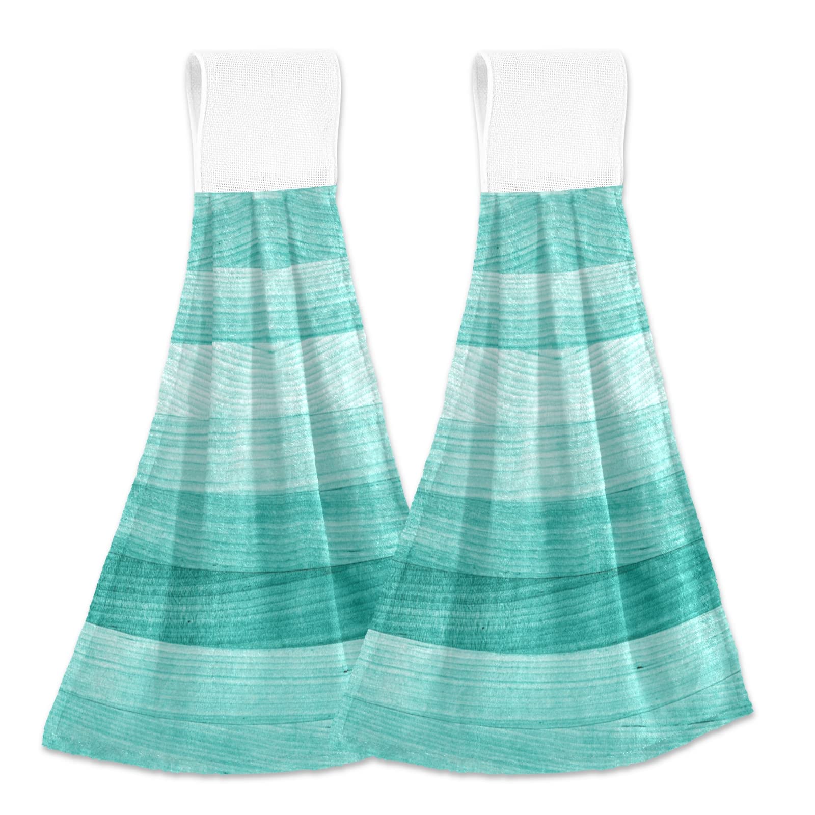 Amazon.com: Teal Turquoise Green Wood Kitchen Towel Home Decorative ...