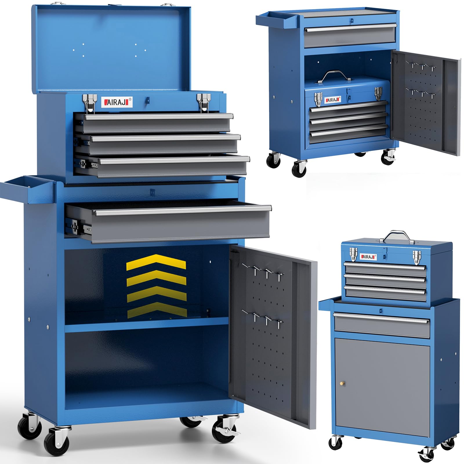 Airaj Tool Box Tool Chest Rolling Tool Box With Wheels | Desertcart ...