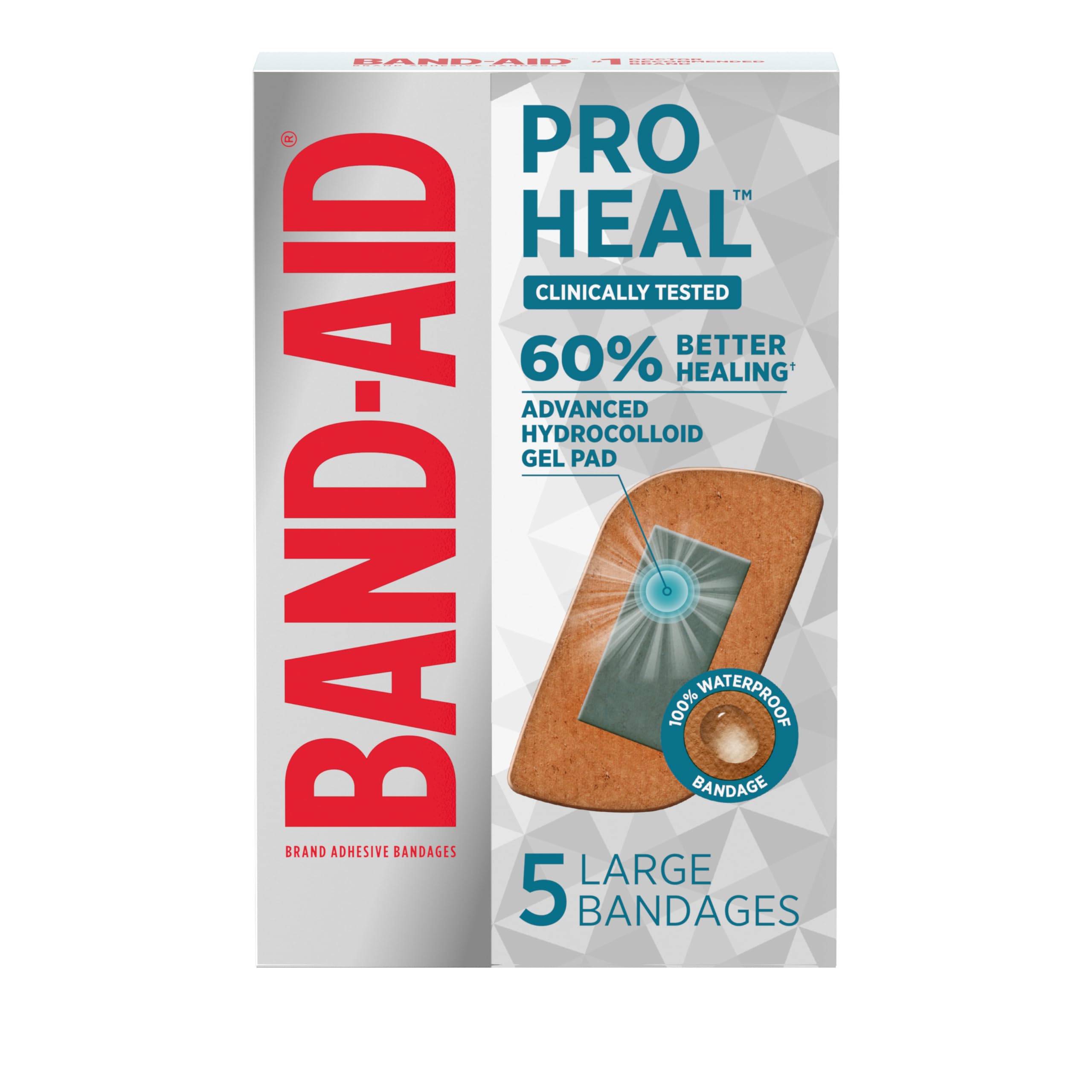 Amazon.com: Band-Aid Brand Pro Heal Adhesive Bandages with Hydrocolloid ...