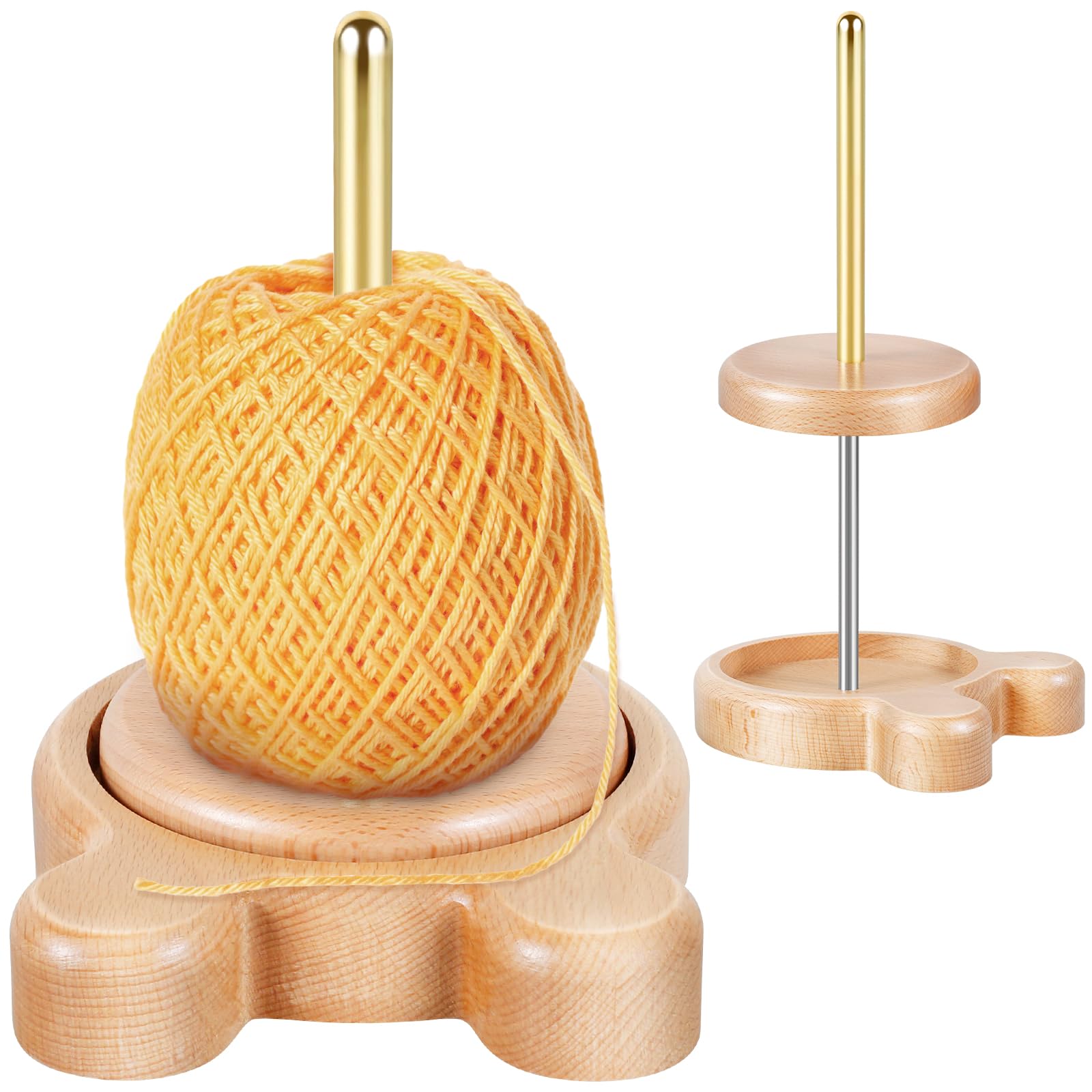 Amazon.com: KTZCTPCA Wooden Yarn Holder Dispenser, Yarn Ball Holder for ...