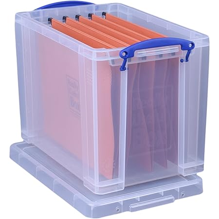 Really Useful Filing Box Plastic with 10 suspension files A4 19 Litre ...