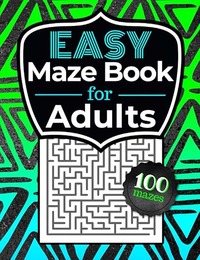 Amazon.com: Easy Maze Book for Adults: Simple Large Print Labyrinth ...