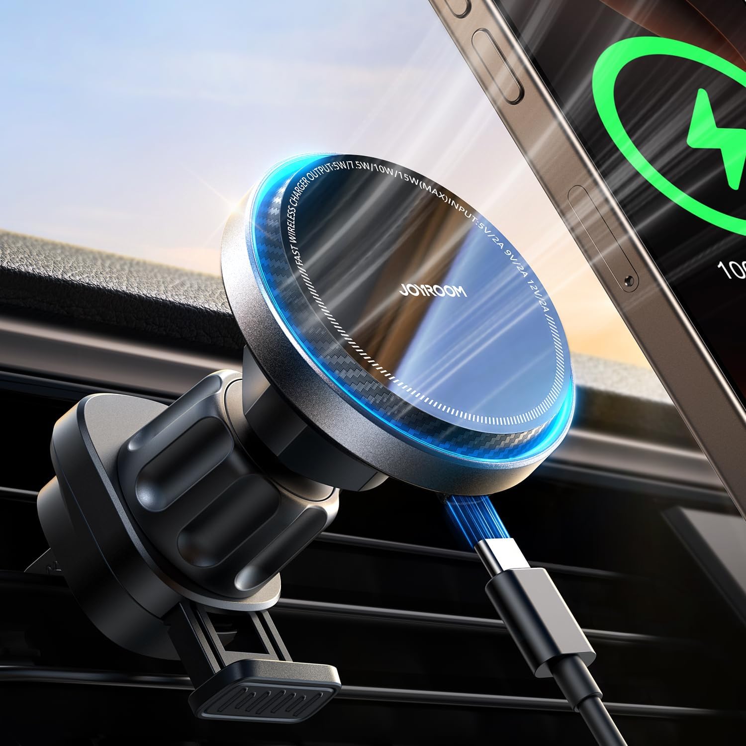 Amazon.com: JOYROOM for MagSafe Car Mount Charger, [Fan Cooling] 15W ...