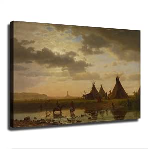 Amazon.com: JreaM Native American Sioux Indians Teepee Camp Poster and ...