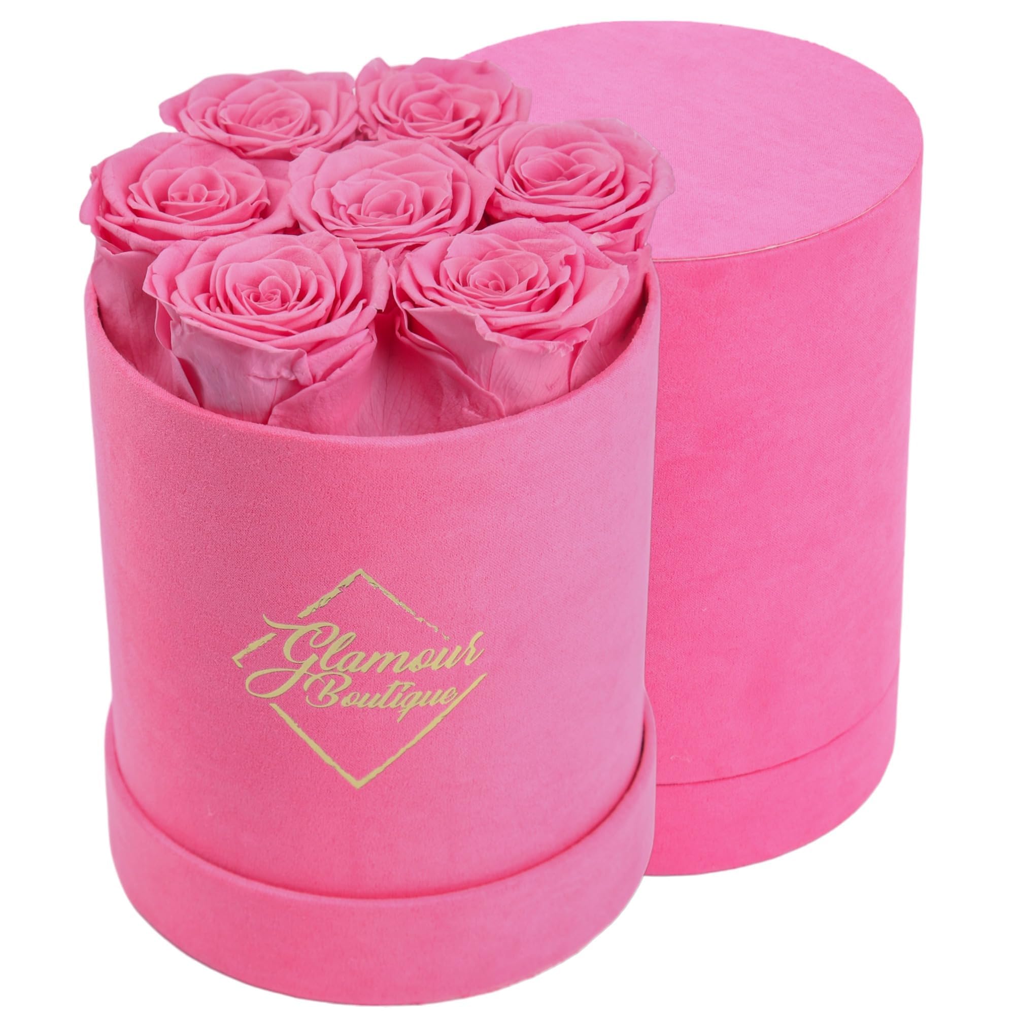 Amazon.com: GLAMOUR BOUTIQUE Eternal Preserved Roses in a Box - Flowers ...