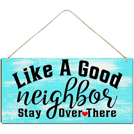 Amazon.com: Kexle 8 x 12 Metal Sign - Like A Good Neighbor Stay Over ...