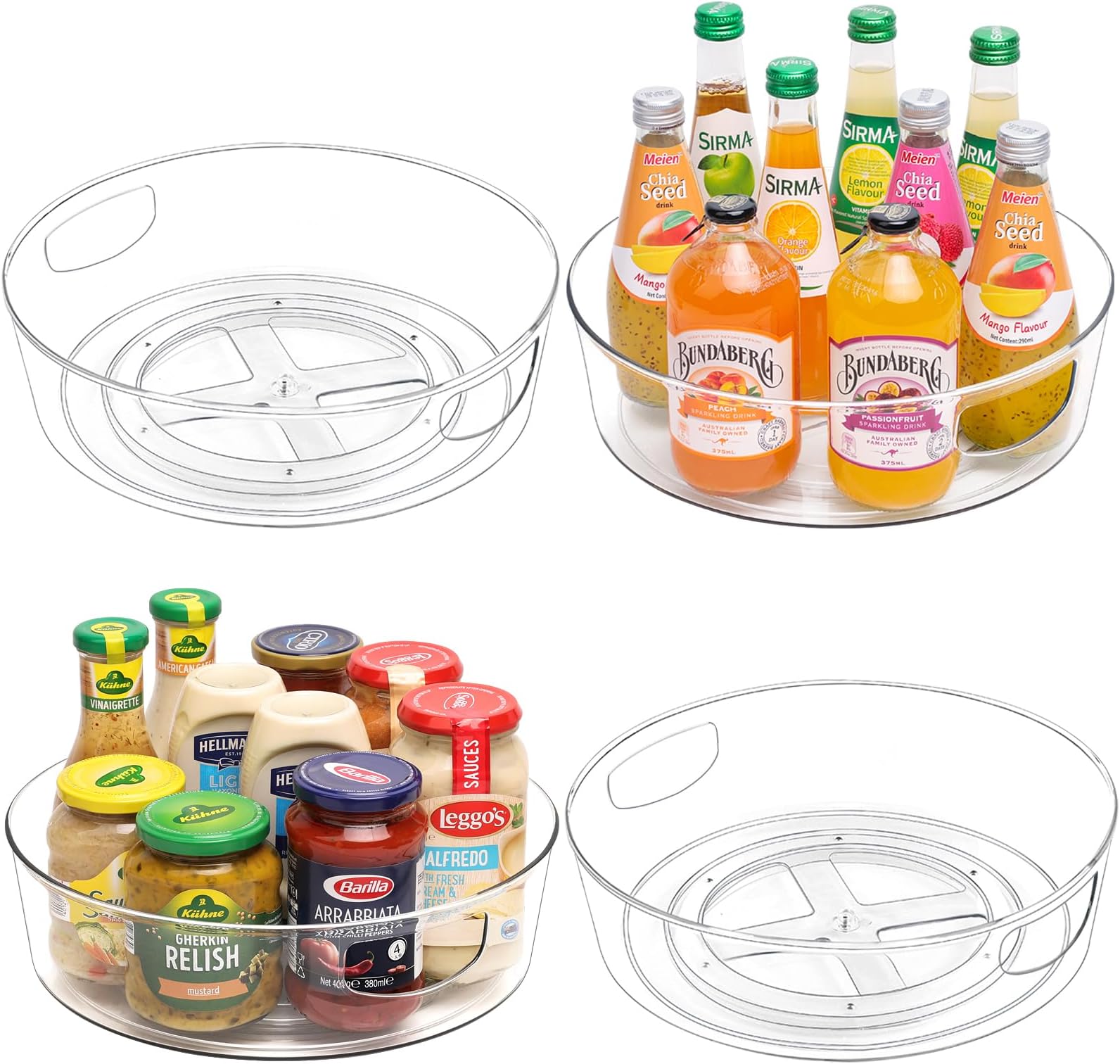 Amazon.com - Quotik 4 Pack Lazy Susan Organizer, 11.5 Inch Clear Lazy ...