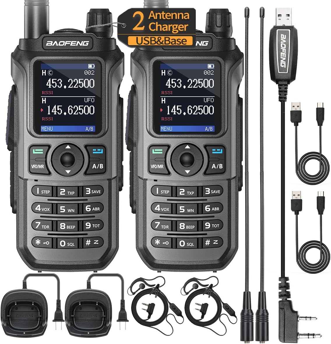 Amazon.com: Baofeng UV-21R (Upgrade of UV-5R) Ham Radio Handheld Long Range Two Way Radio Dual ...