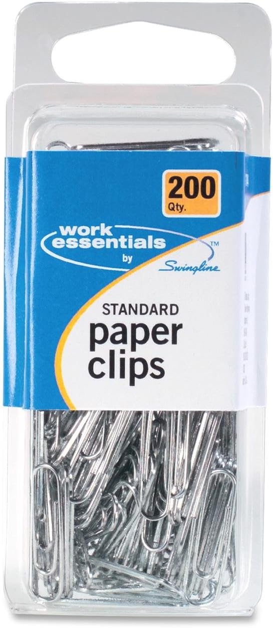 Amazon.com : Swingline Work Essentials Standard Paper Clips, 200 Count ...