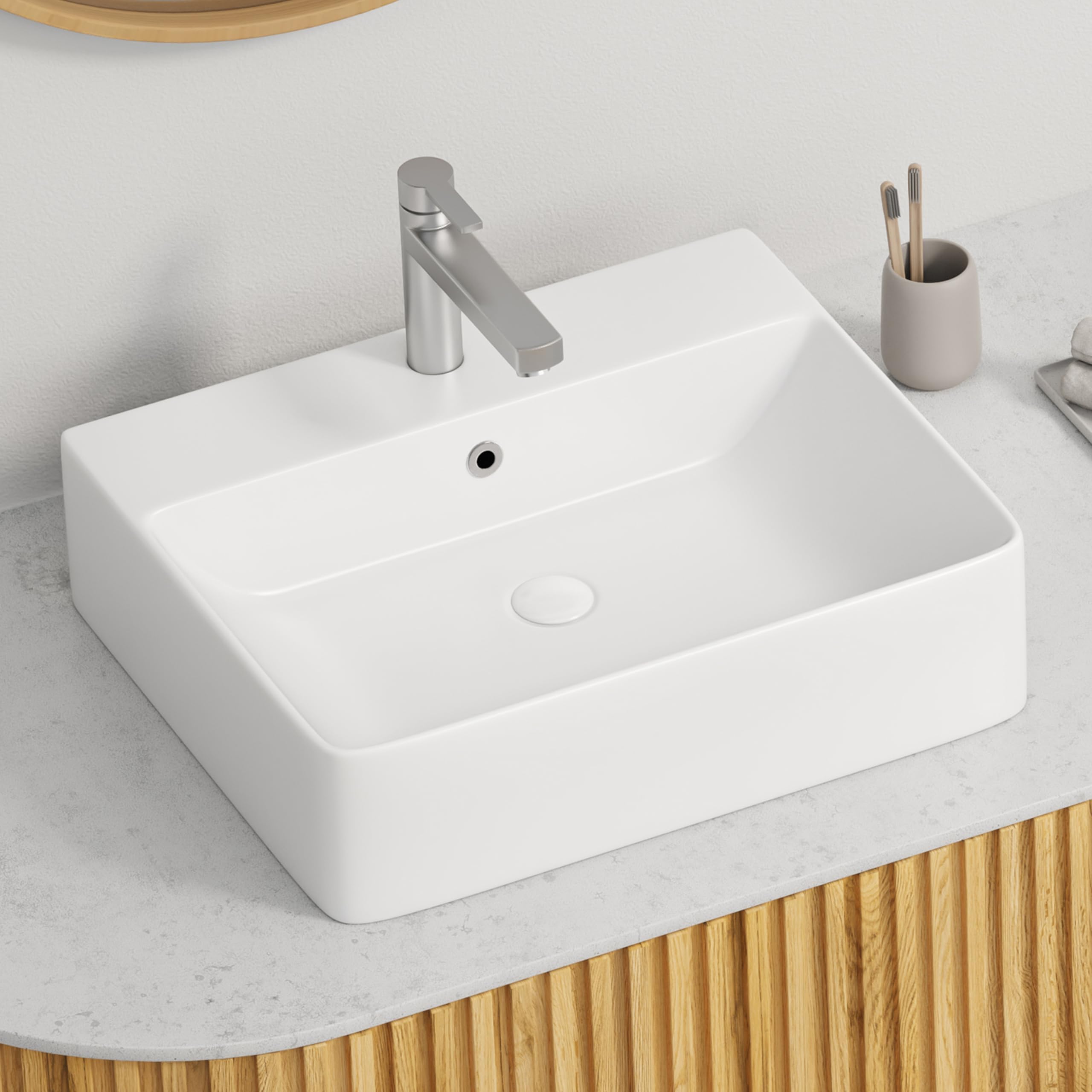 Eridanus 21 Inch Utility Sink, Wall Mounted Farmhouse Bathroom Sink ...