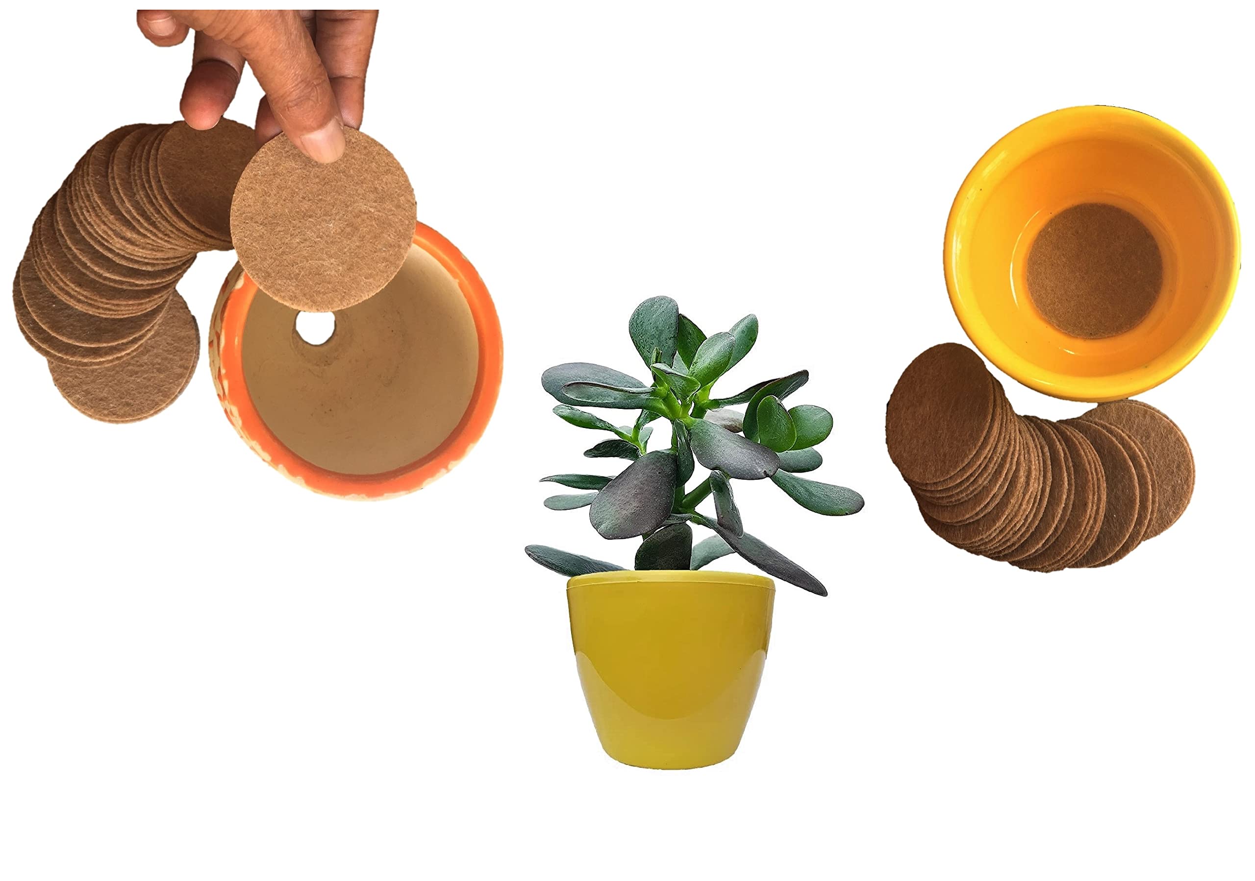 Drain-Ezy Flower Plant Pot Drain Hole Mesh Pad (Pack of 25 Pads) 2.25 ...