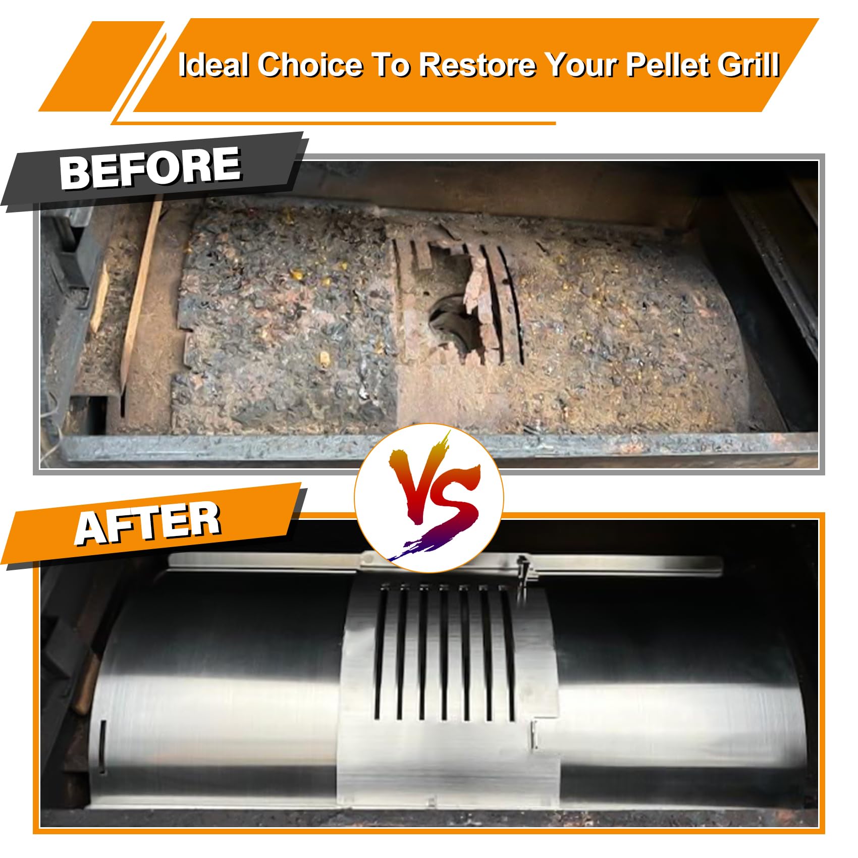 Snapklik.com : Flame Broiler Kit For Pit Boss PB820 PB850 Series Pellet ...