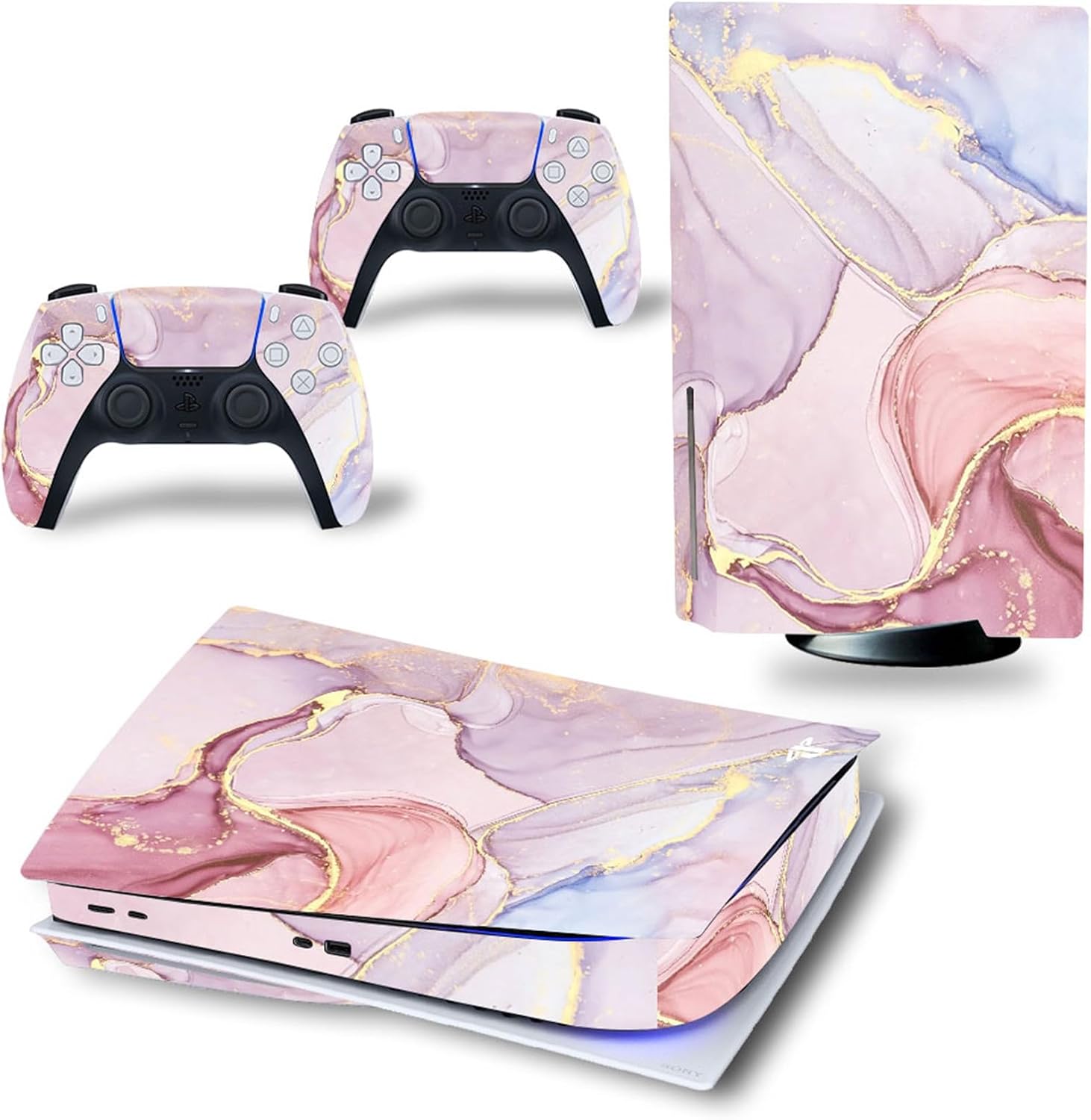 ROIPIN Skin de disque pour Playstation 5 – Avec revêtement de manette ...