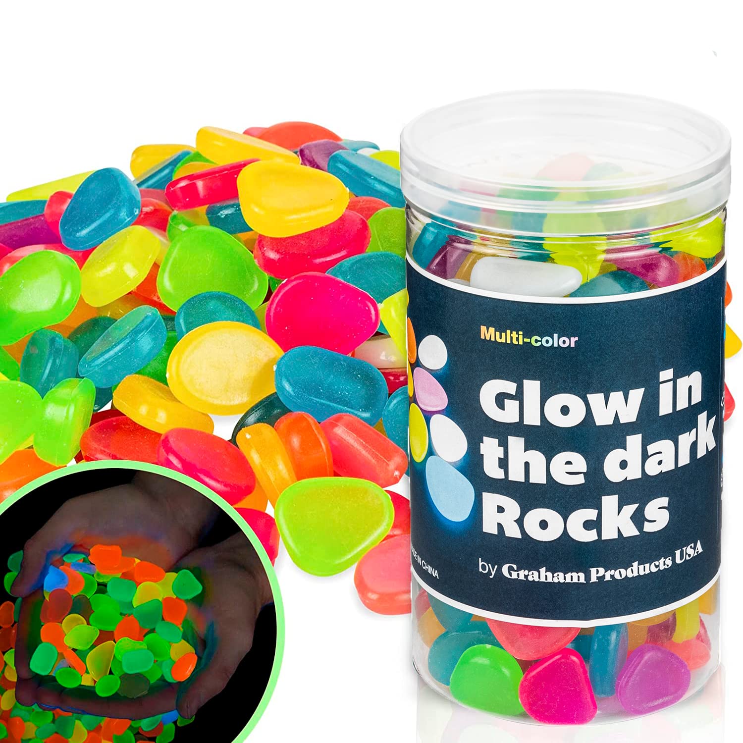 Snapklik.com : Graham Products 190 Pieces Glow In The Dark Rocks Indoor ...