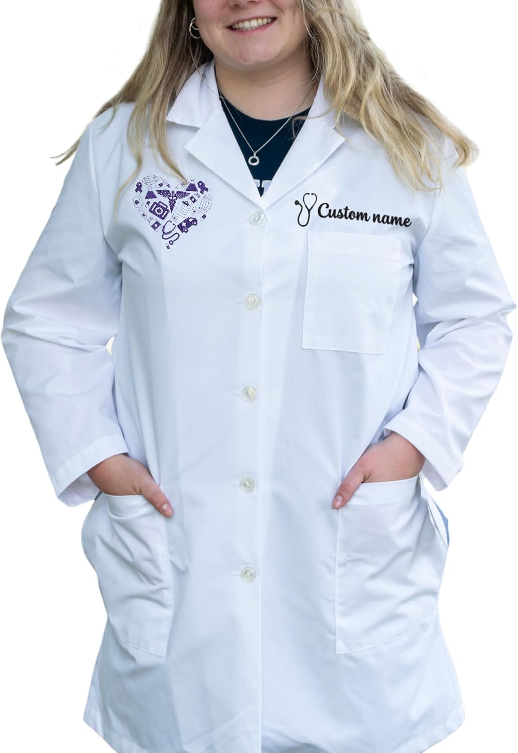 Amazon.com: Custom Embroidered Lab Coat for Men & Women, Ideal Gift for ...