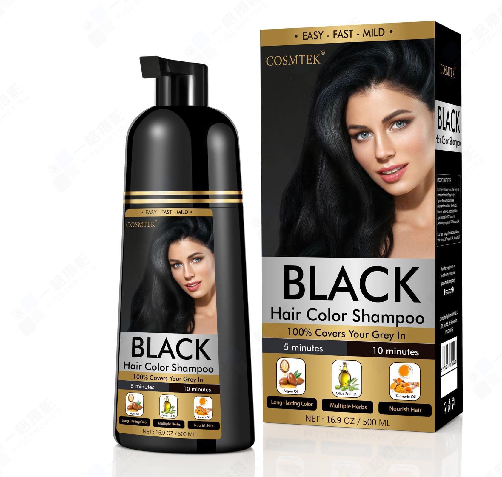 Amazon.com : Silver Gray Hair Dye Shampoo 3 in 1, Magic Dye Colors in ...