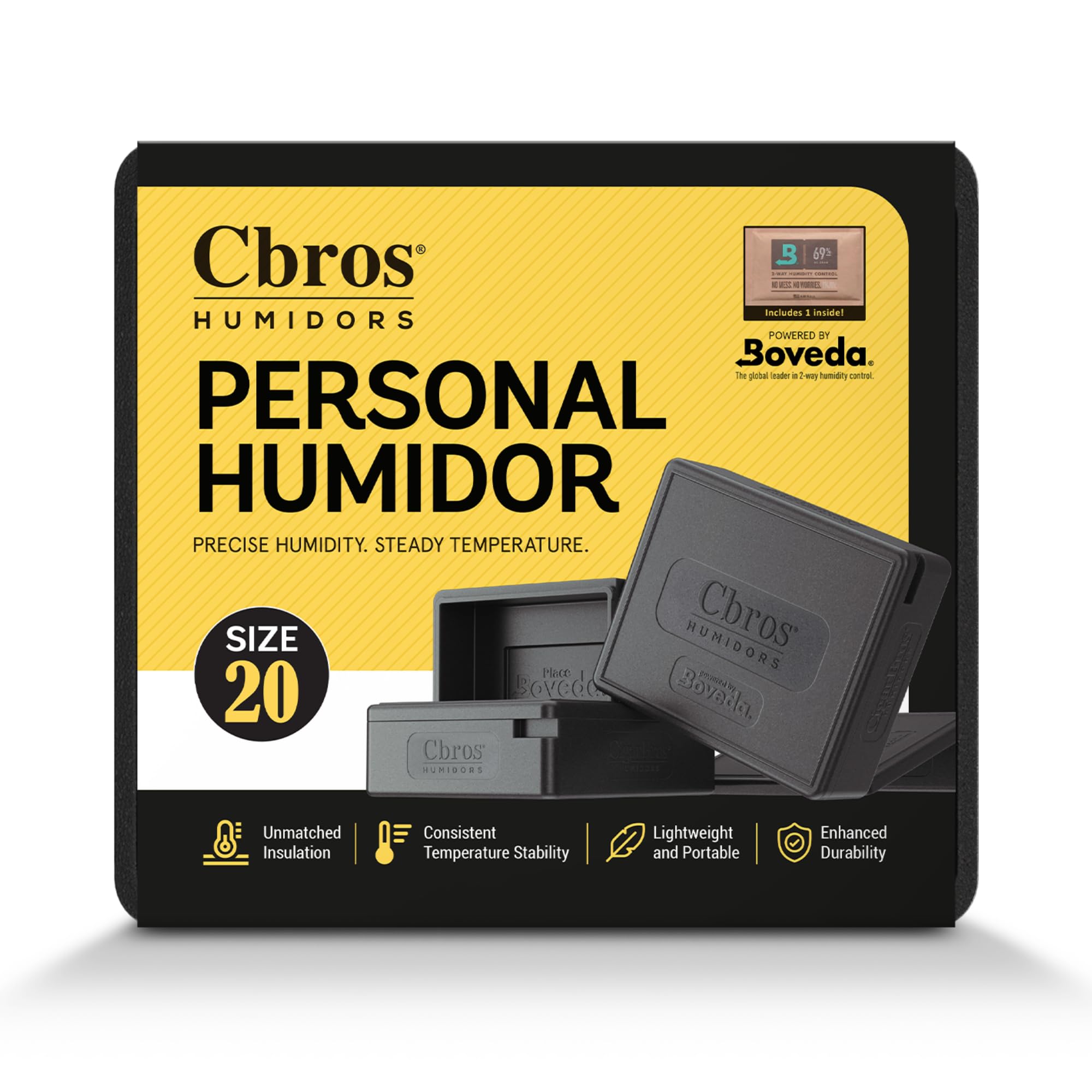 Amazon.com - Cbros Humidor 69% Two- Way Humidity Control Box Powered by ...