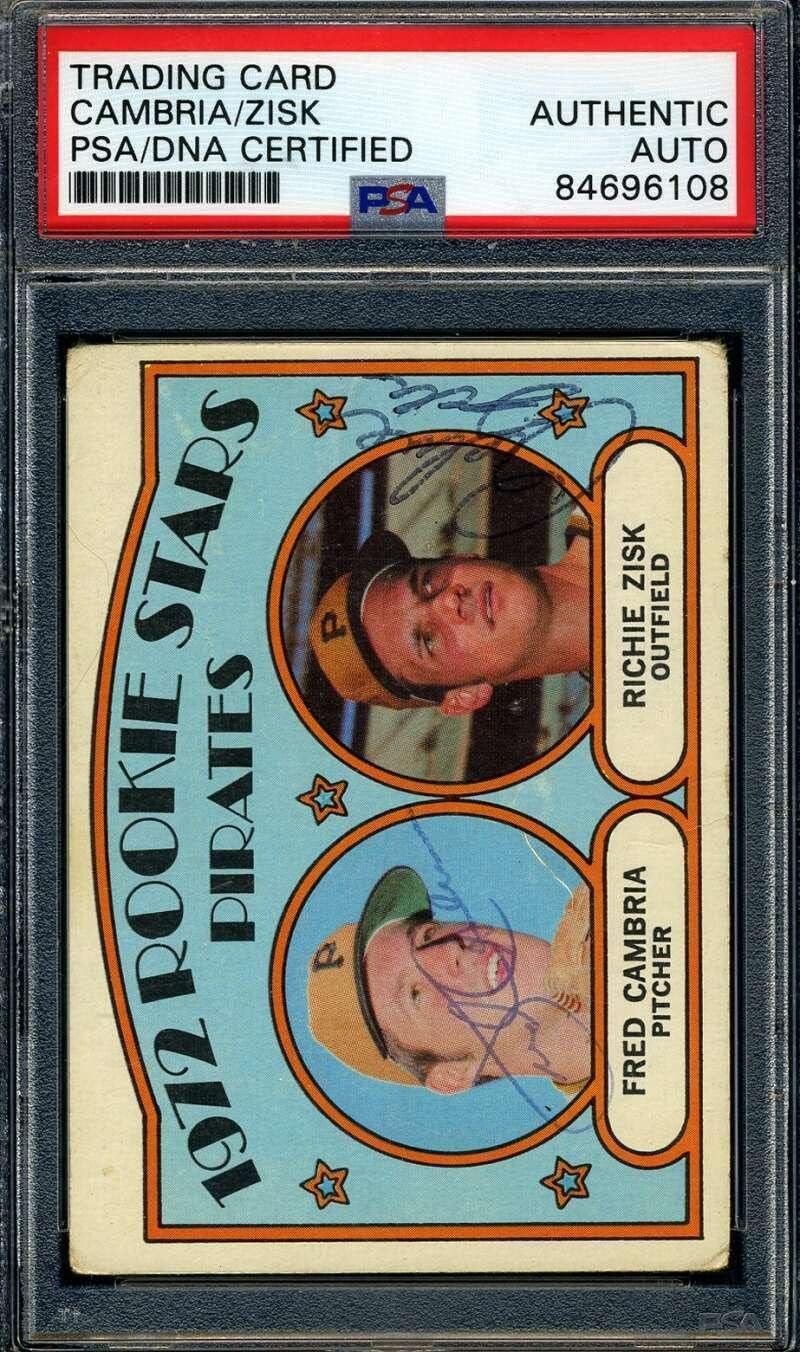Fred Cambria Richie Zisk PSA DNA Signed 1972 Topps Rookie Stars ...