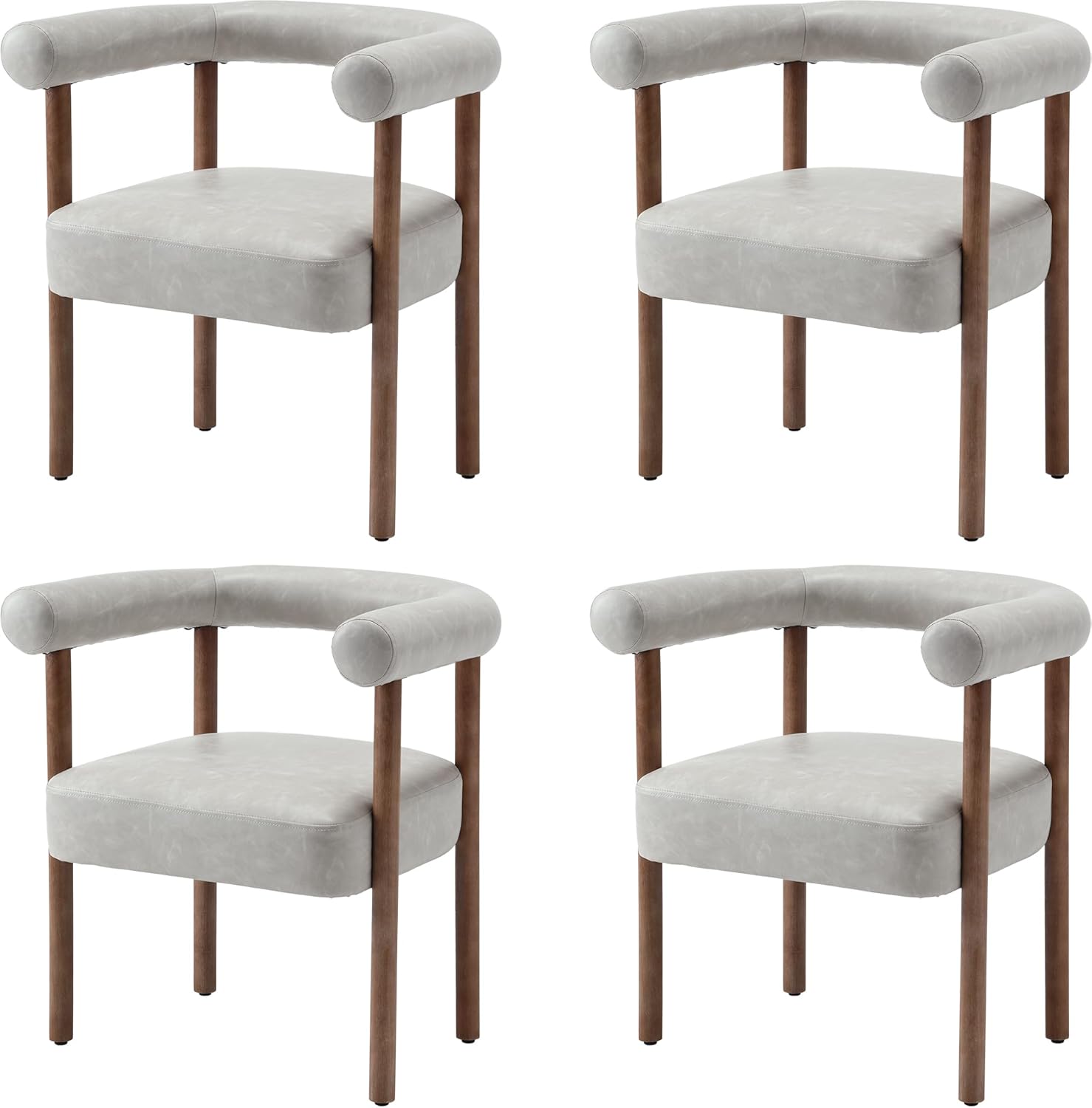 Amazon.com - Wahson Set of 4 Modern Upholstered Barrel Dining Chairs ...