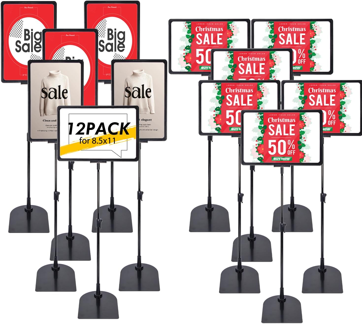 Amazon.com : Golemas Adjustable Sign Holder for Display, 8.5 x 11 Size ...