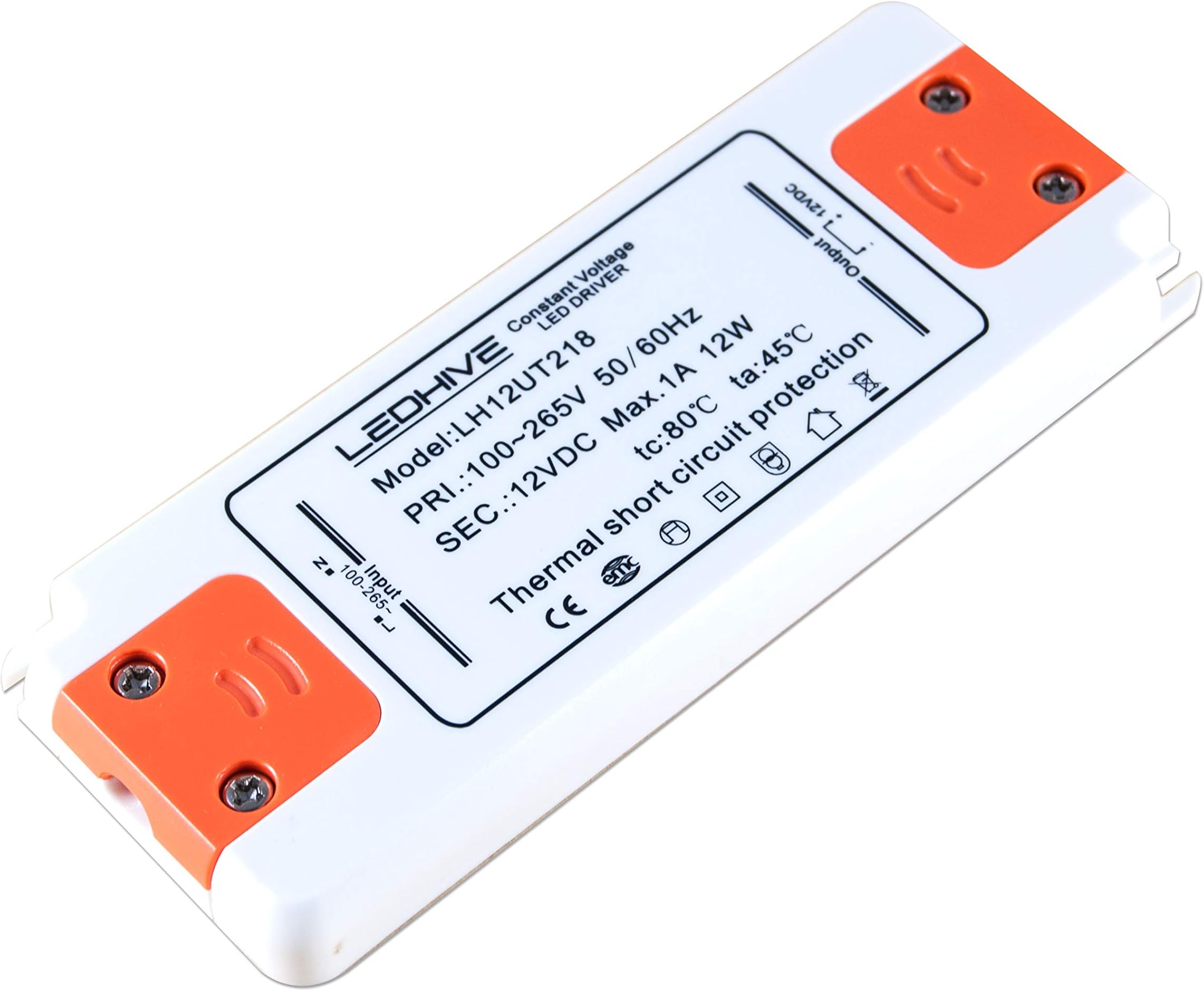 New! LED Driver Transformer 240V - 12V with Terminal Blocks, 0.5 to 12W ...