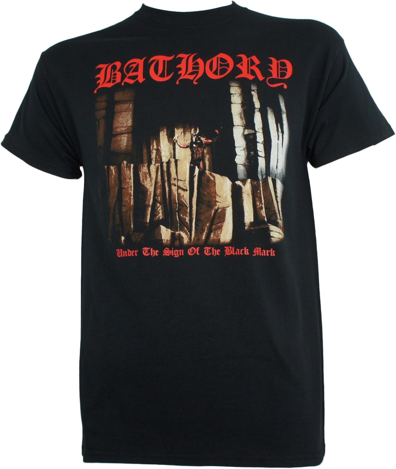 Amazon.com: Bathory Men's Under The Sign of The Black Mark T-Shirt ...