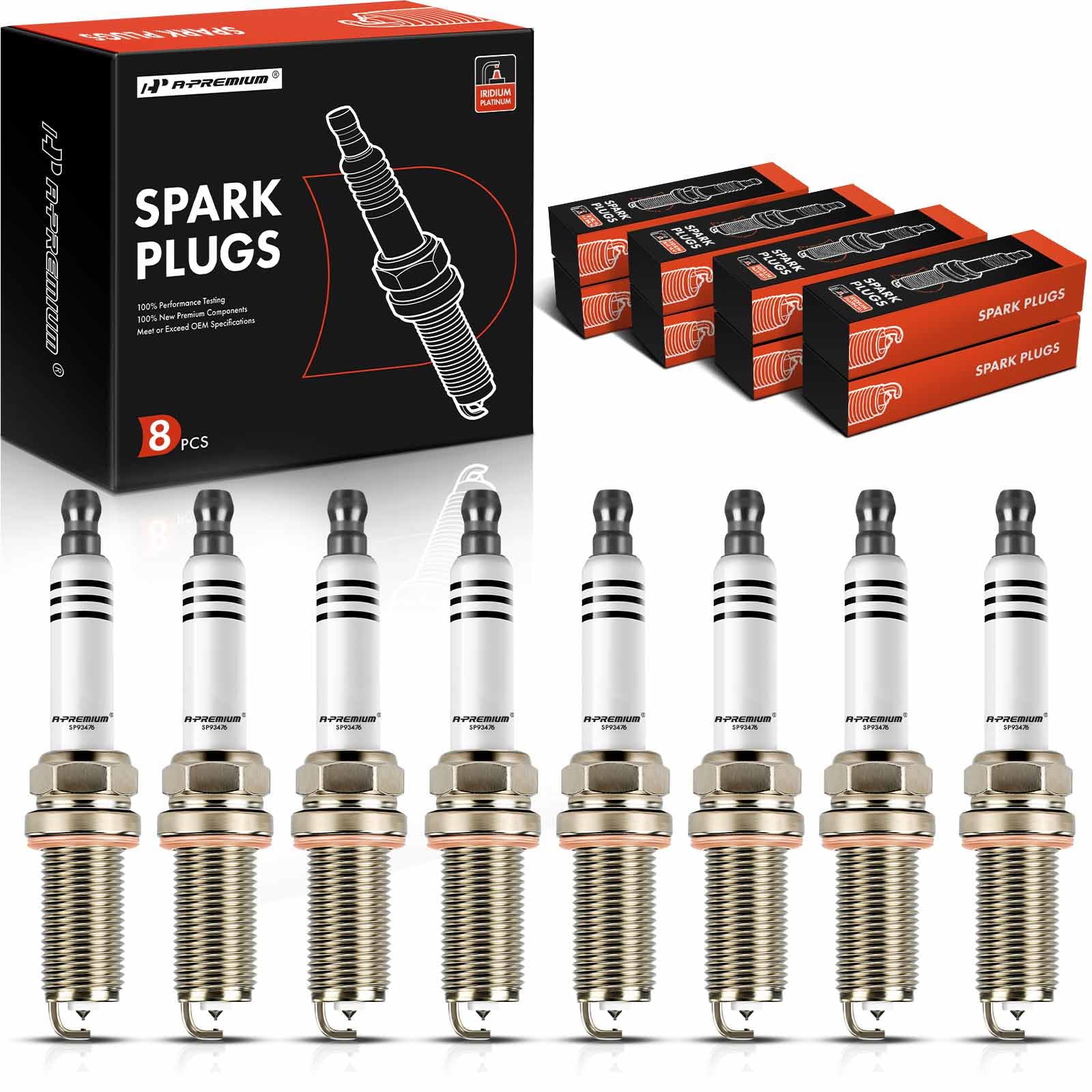 Amazon.com: A-Premium Iridium Platinum Spark Plugs Compatible with Land ...
