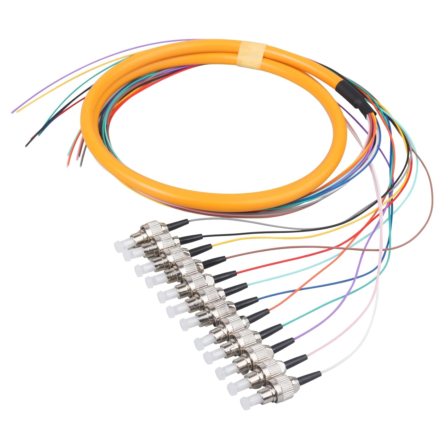 Duogalia FC/UPC Fiber Optic Pigtail, 1.5m 12 Strand SingleMode 9/125 ...