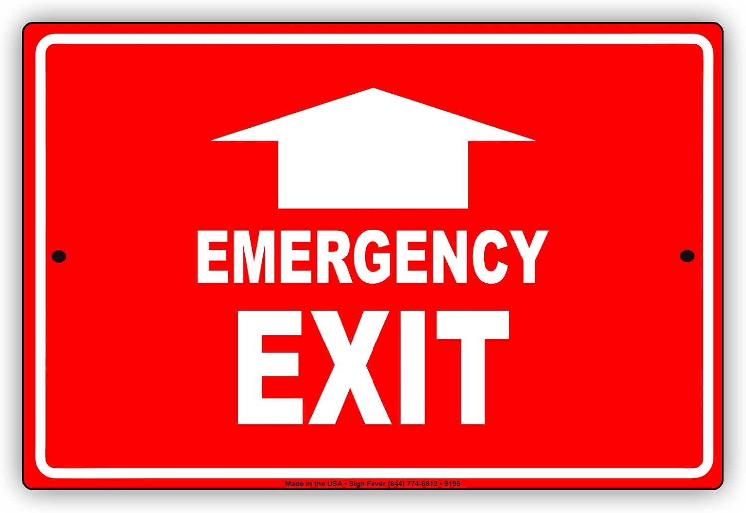 Amazon.com: Emergency Exit Escape Route Exit Door Alert Up Ahead ...