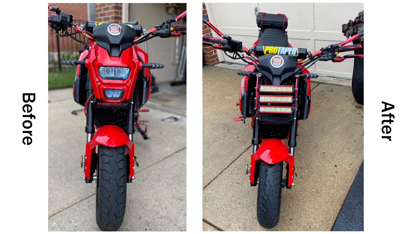 Honda Grom Led Headlight Honda Grom Cowl LED Headlight & Fairing Kit