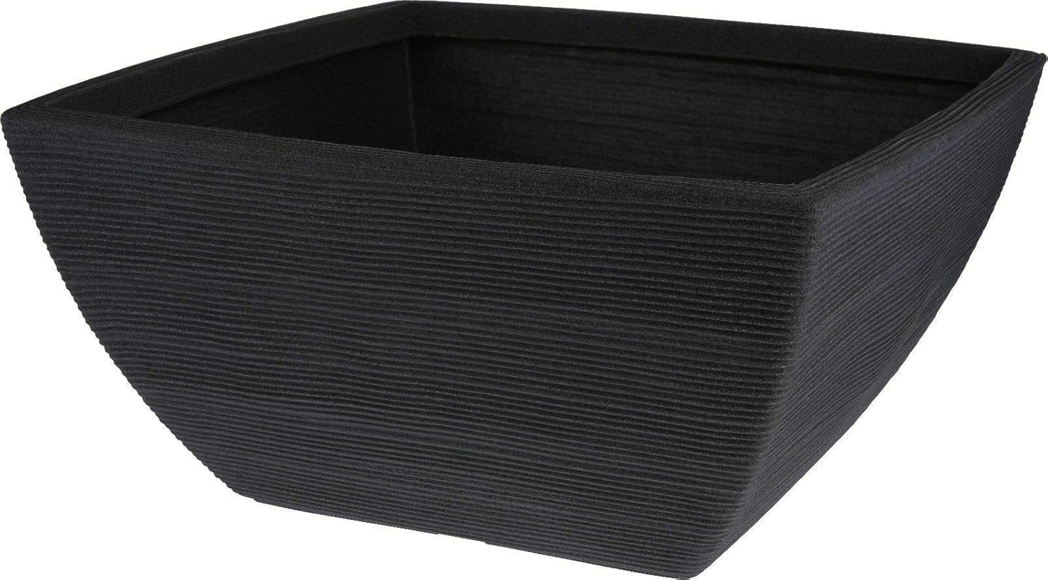 Rammento 52cm Extra Large Ribbed Square Bowl Planter - Indoor & Outdoor ...