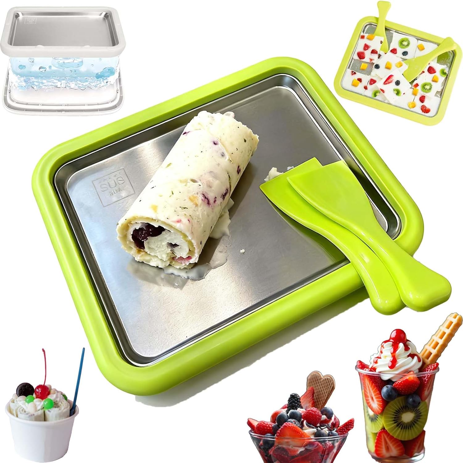Amazon.com: At-Home Rolled Ice Cream Kit, Maker Portable -Larger 10.4 ...