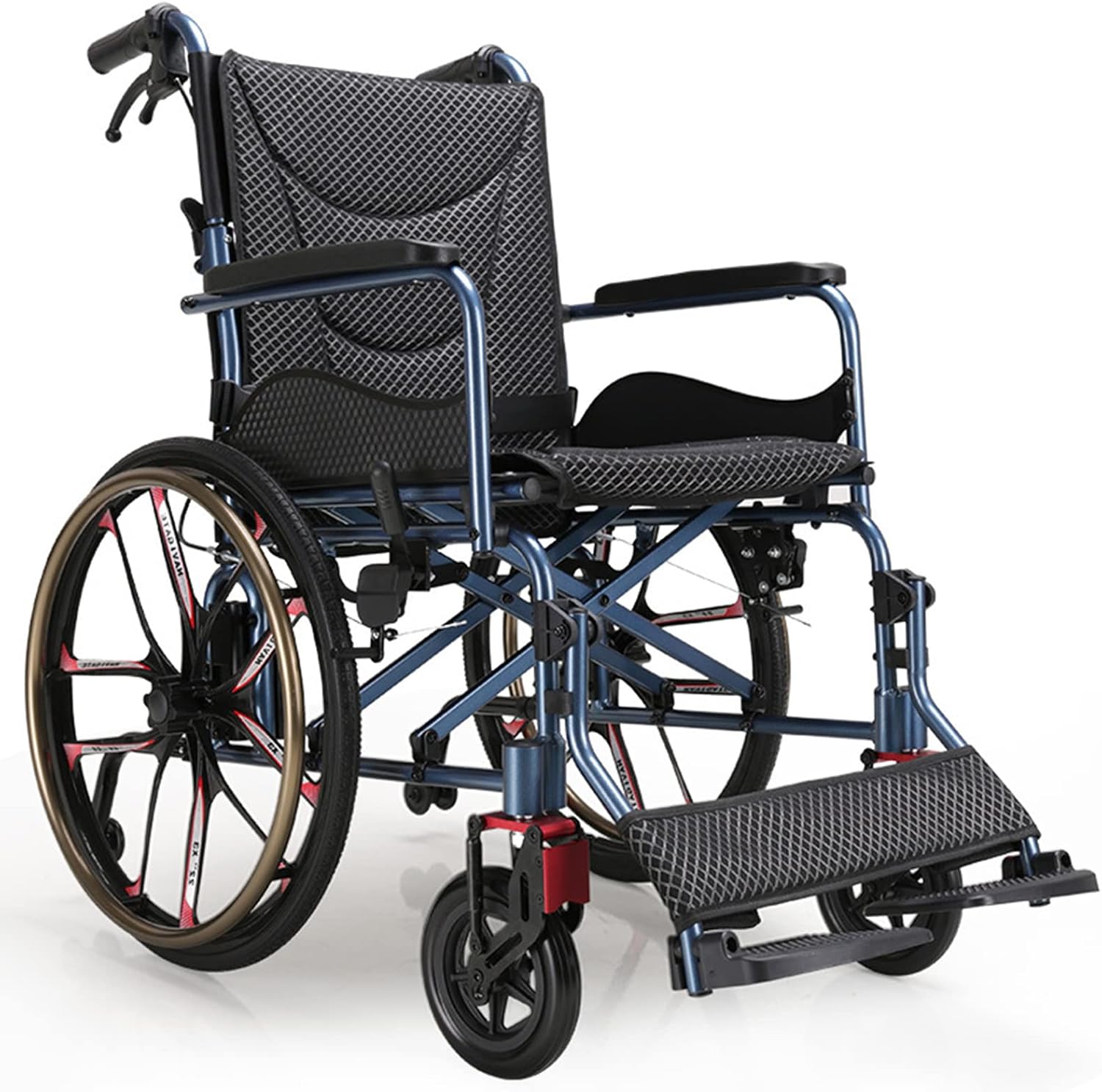 Amazon.com: PAYRFV Lightweight Foldable Self-Propelled Wheelchairs ...