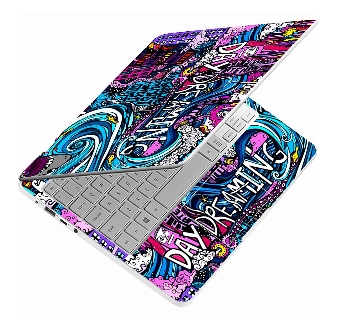Glossy Designs Full Body Laptop Skin Sticker Compatible for Dell/HP ...