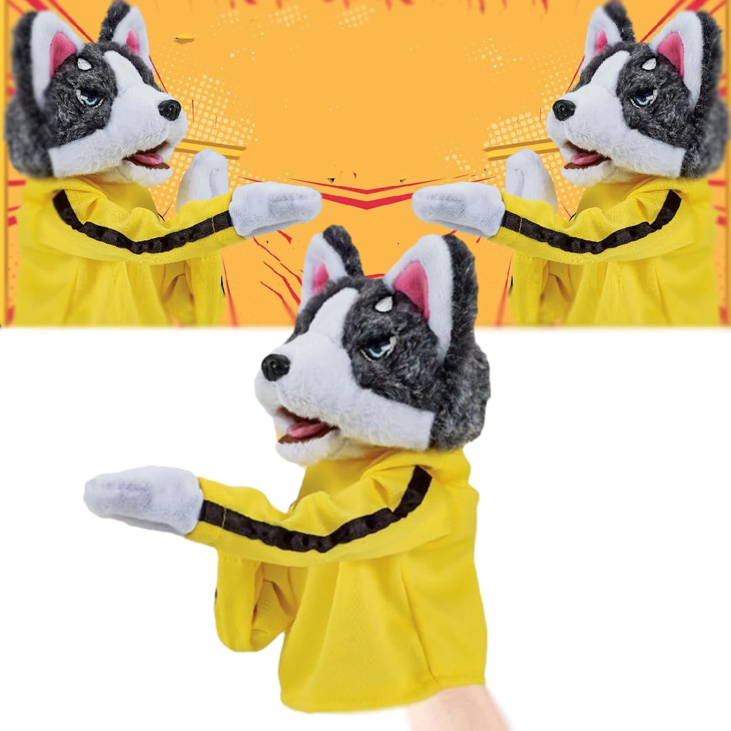 Kids Punching Bag Kung Fu Husky, Punching Puppet, Dog Hand Puppet ...