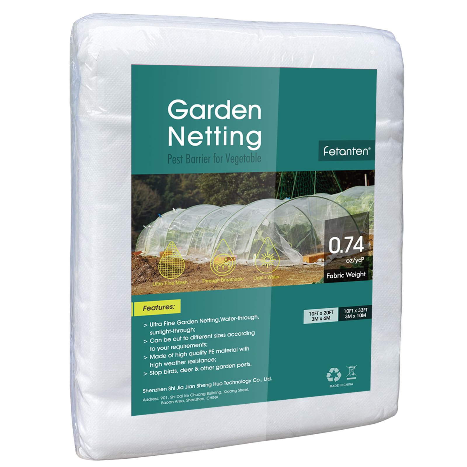 Amazon.com : Garden Netting, Fetanten 10 x 20 FT Plant Bird Netting ...