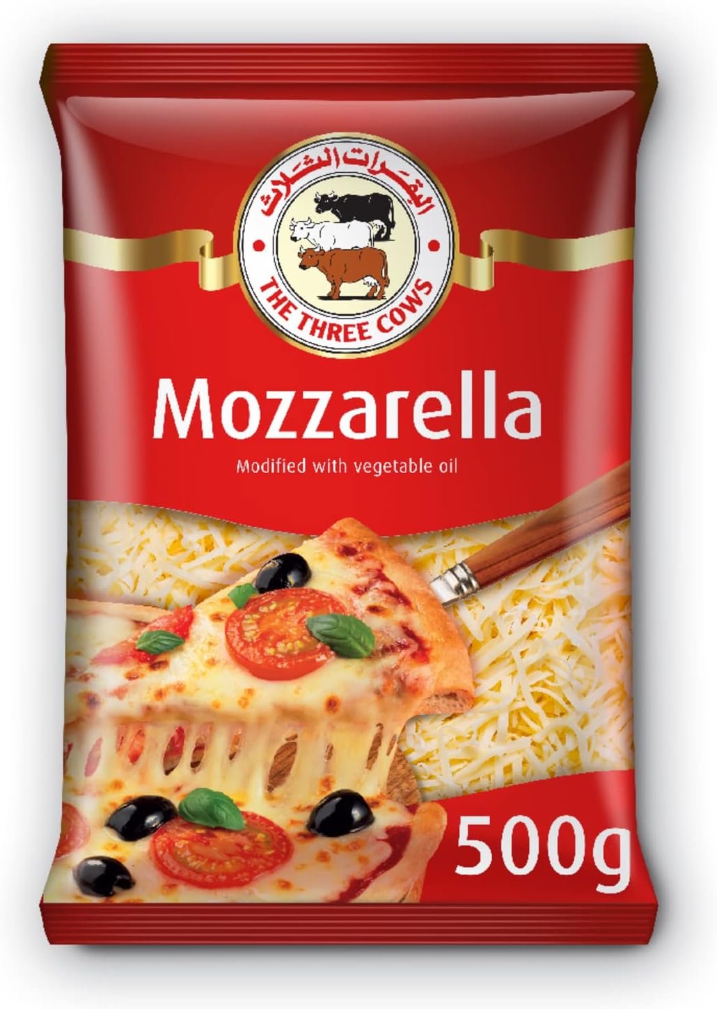 The Three Cows Mozzarella Shredded Cheese 500g: Buy Online at Best ...