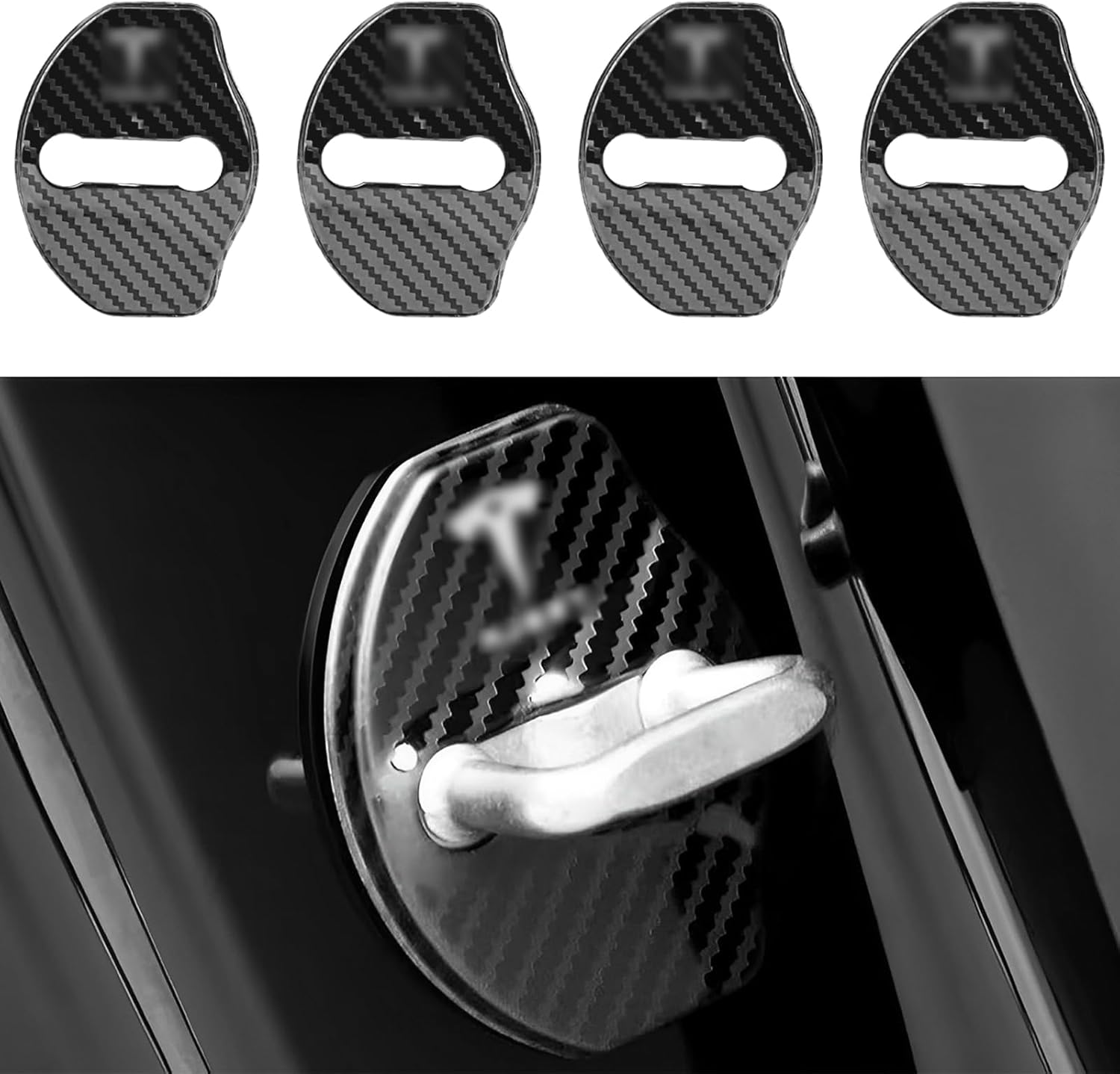 Amazon.com: HappyLily 4 Pack Car Door Lock Cover Protection Buckle ...
