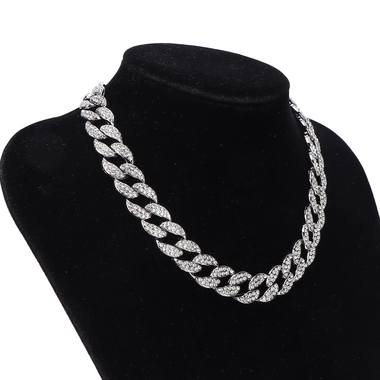 Brrnoo Collar Cubano para Hombre, Joyería de Diamantes de 16 Pulgadas ...