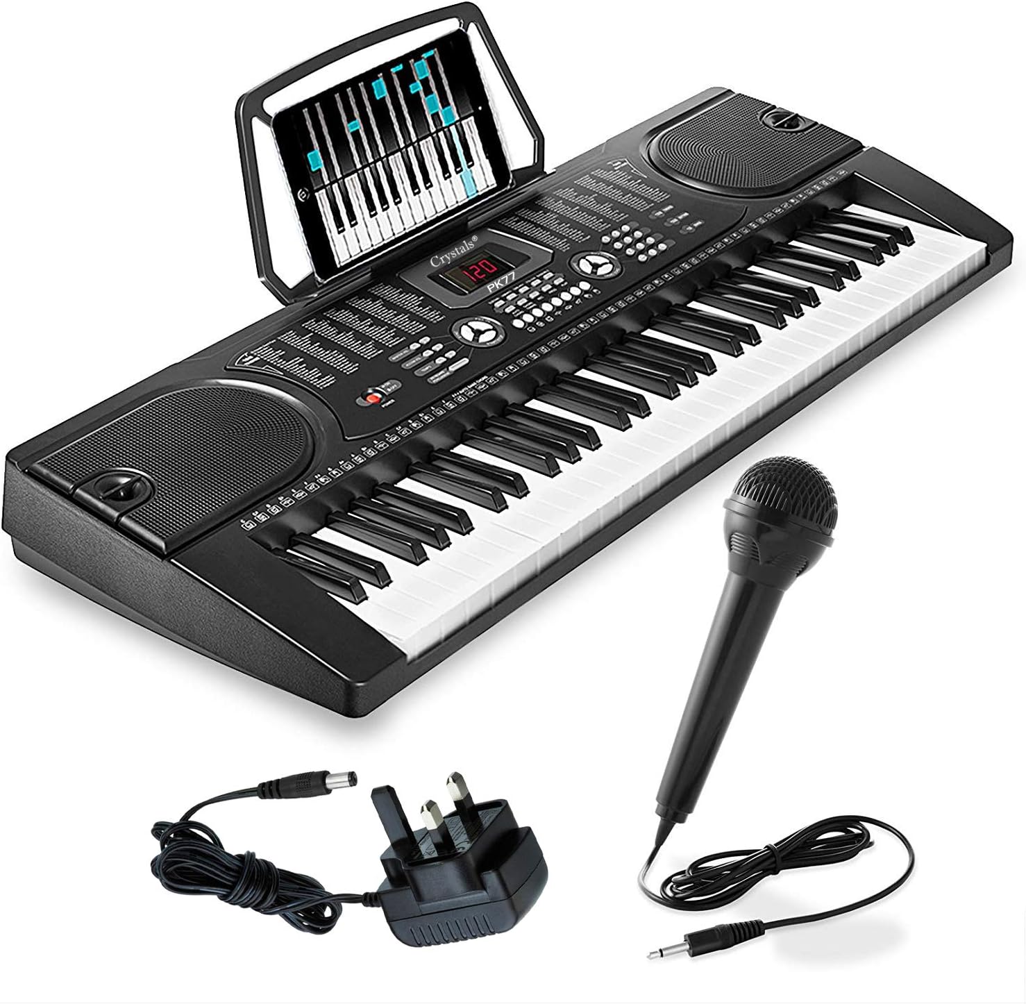 Crystals® 61 Keys Electronic Teaching Keyboard Digital Music Piano ...