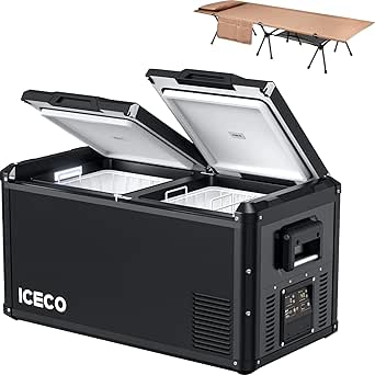 Amazon.com: ICECO VL75 ProD Dual Zone Portable Refrigerator Freezer ...