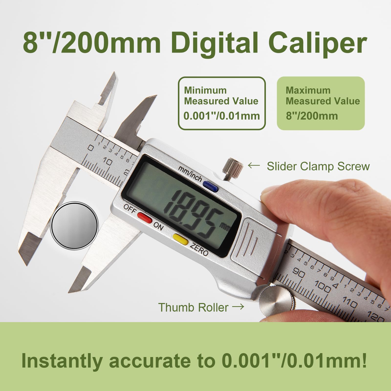 Snapklik.com : SCITOOLS Digital Caliper 0-8 Measuring Tool