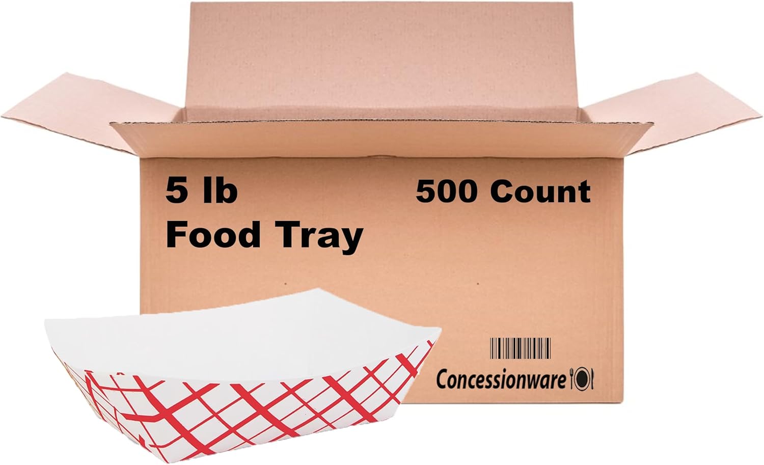 Amazon.com: CONCESSIONAIRE [500 Count] 5 lb, Red & White Disposable ...