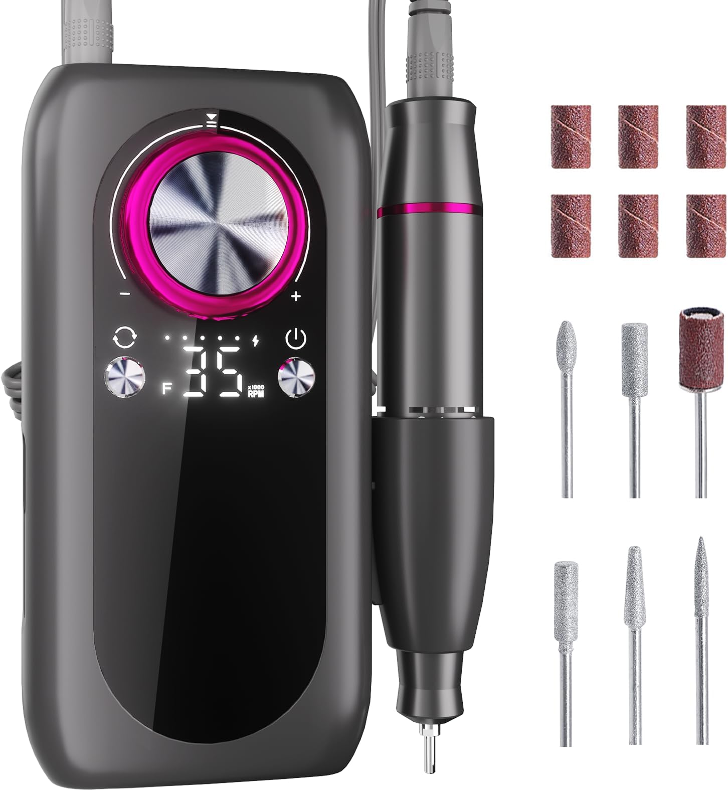 Amazon.com: URAQT Electric Nail Drill, Nail Drill Kit Professional Nail ...