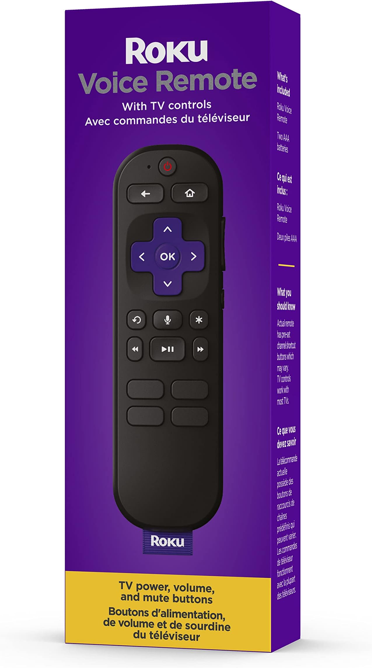 Roku RCA1CA Voice Remote With TV Controls - Black : Amazon.ca: Electronics